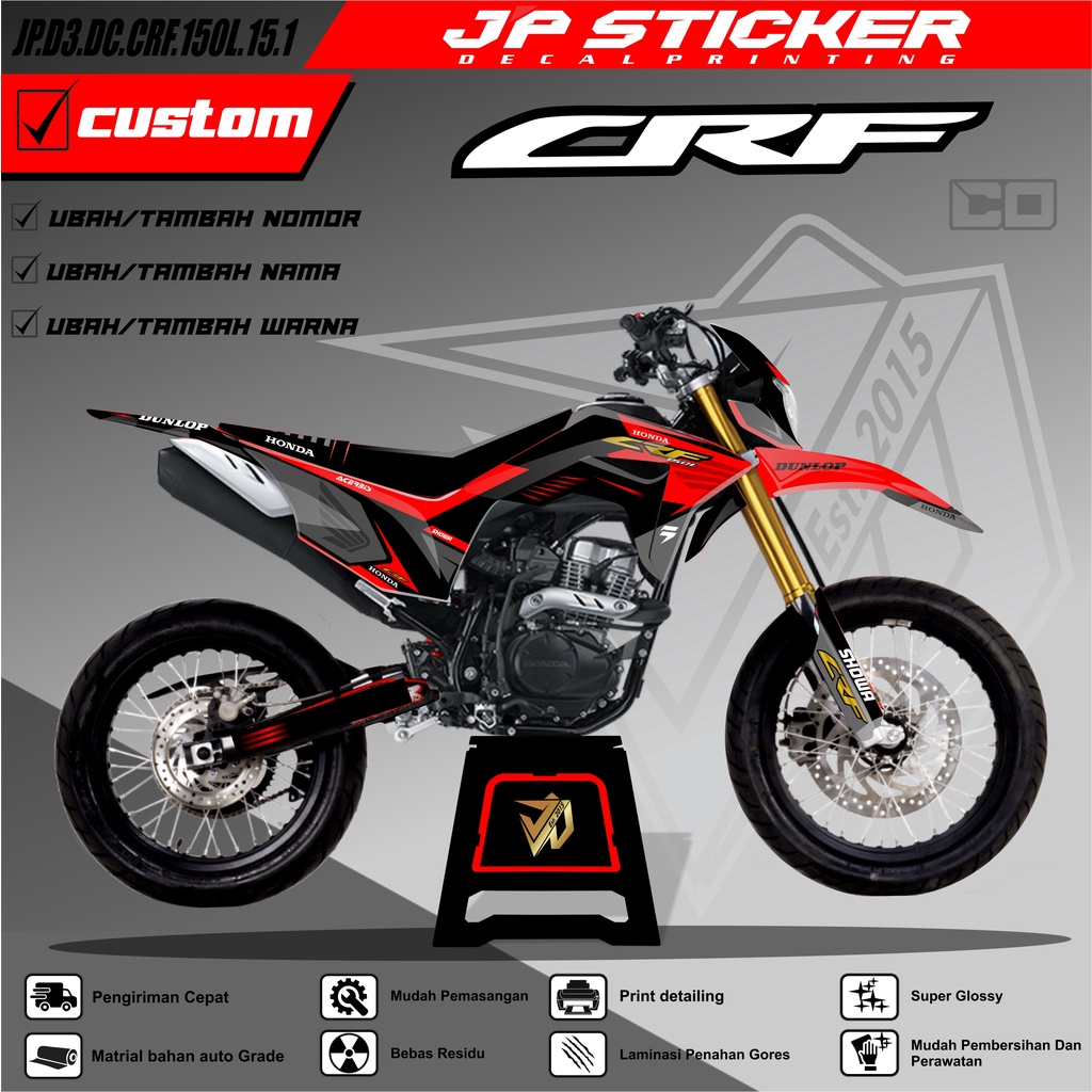 Jual Decal CRF 150 L Full Body stiker / sticker dekal CRF 150 L desain ...