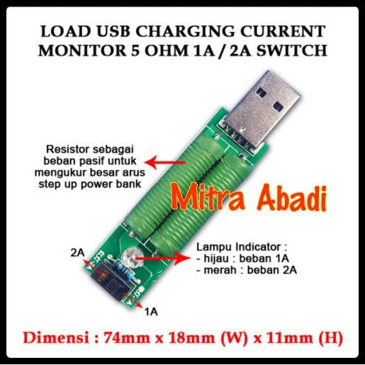Jual Load USB Charging 5 Ohm 1A/2A Switch | Shopee Indonesia