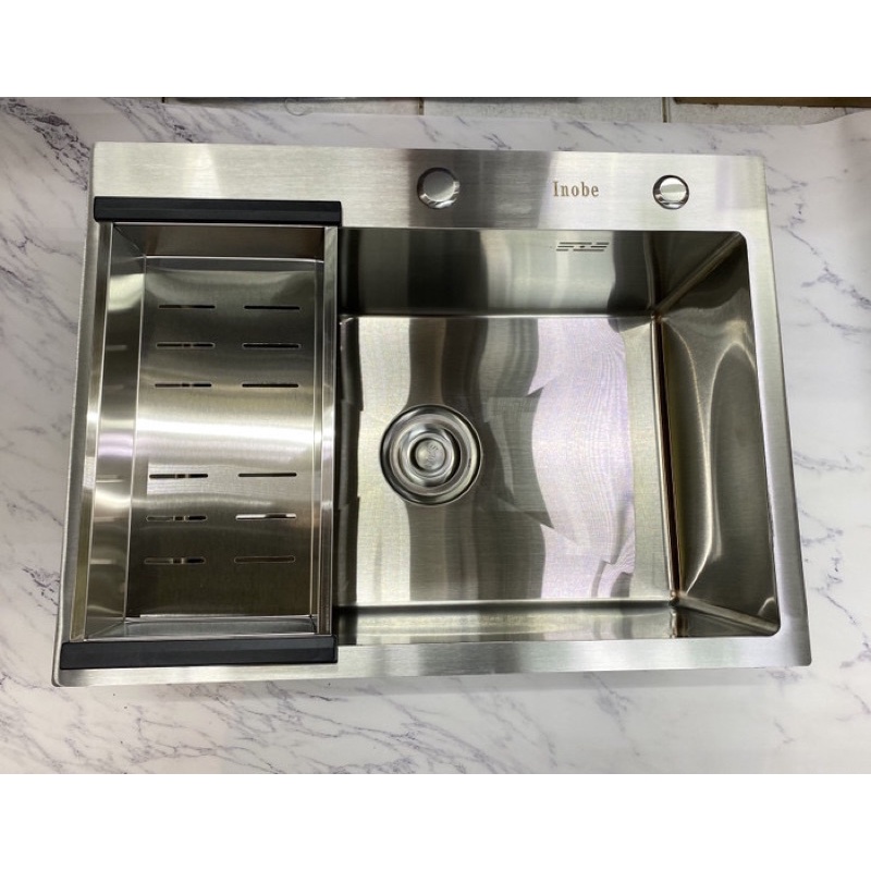 Jual KITCHEN SINK MINIMALIS 6045 STAINLESS INOBE | Shopee Indonesia