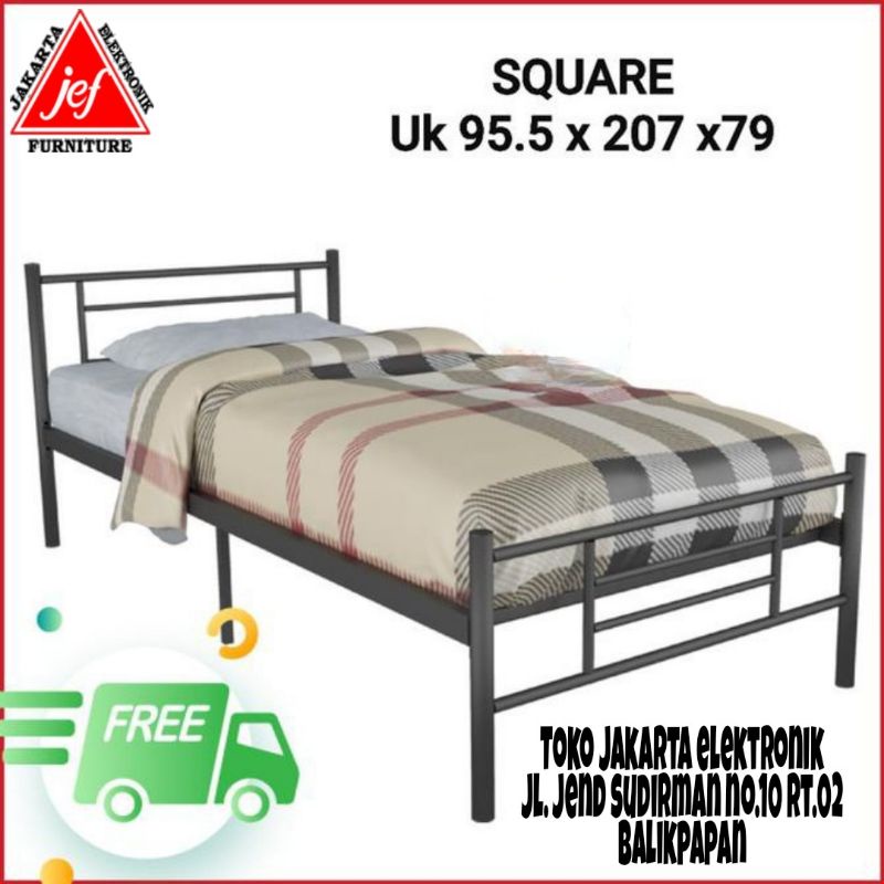 Jual ORBITREND RANJANG BESI SINGLE MINIMALIS SQUARE 90X200 | Shopee ...