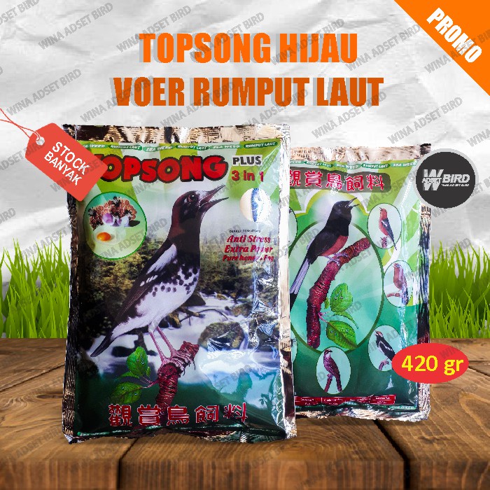 Jual VOER TOPSONG HIJAU IJO RUMPUT LAUT SEAWEED | TOP SONG PUR COKLAT ...