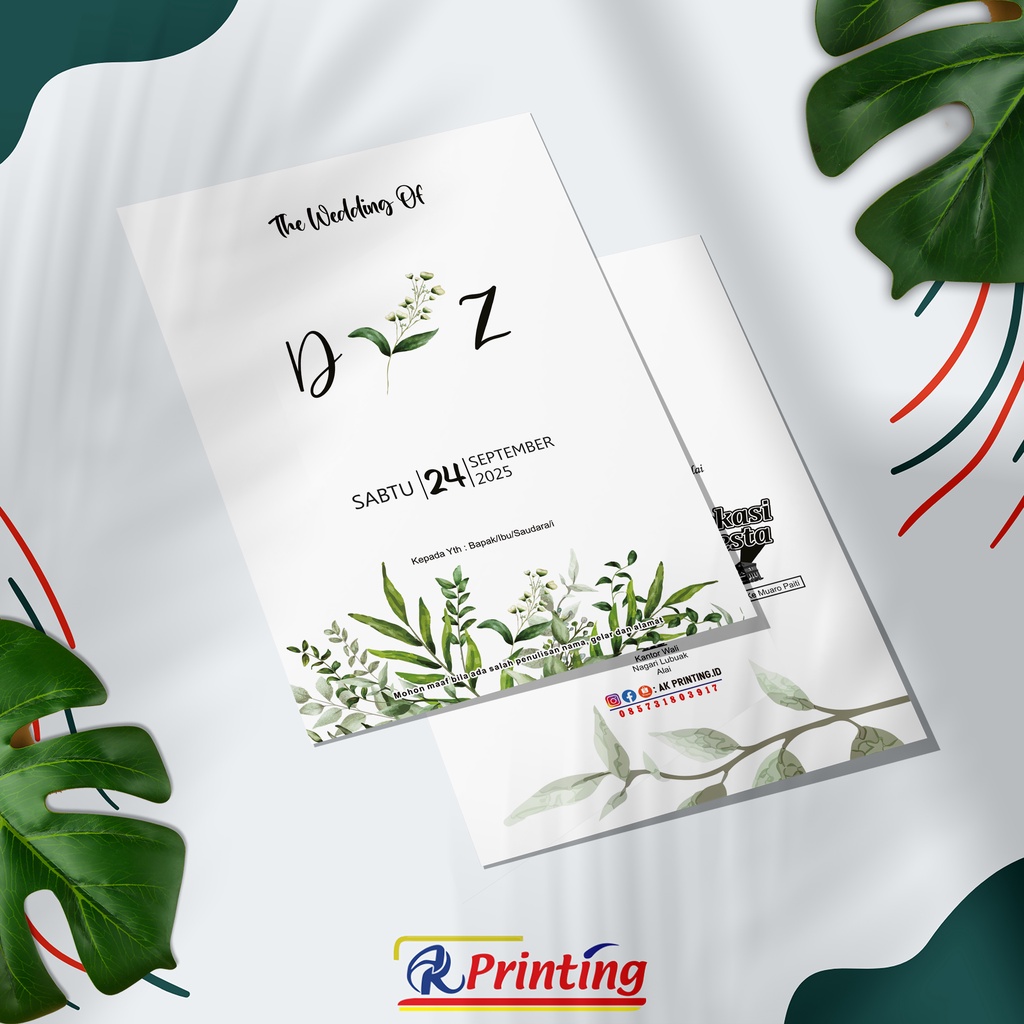 Jual Undangan Pernikahan Murah unik elegan Rustik Rustic Bunga COD ...