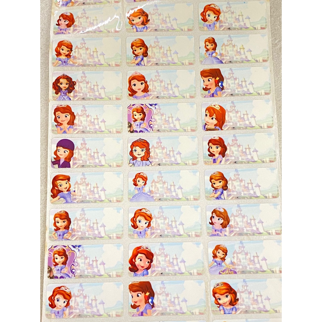 Jual Princess Sofia Sophia Stiker Label Nama Anti Air Sticker Putri ...