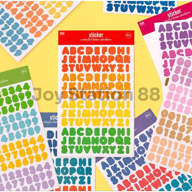 Jual Sticker Huruf Alfabet & Angka Isi 2 Lembar | Shopee Indonesia
