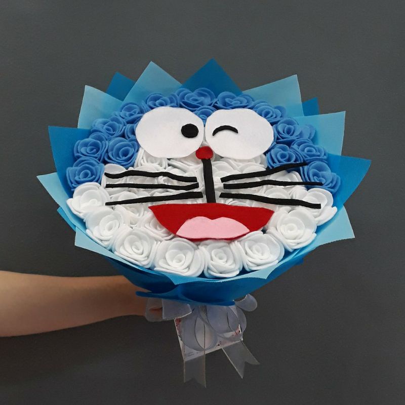 Jual Buket special Doraemon smile karakter lucu ready stok | Shopee ...