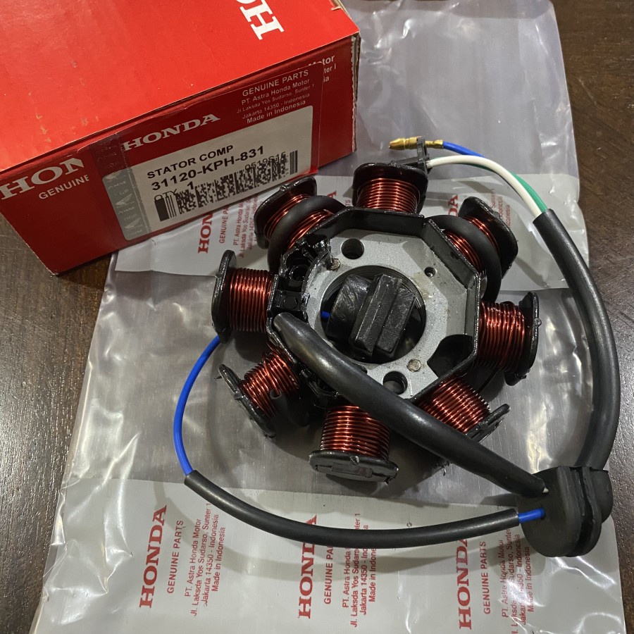Jual KPH SPULL HONDA MOTOR PULSER KHARISMA SUPRA X 125 STATOR ASSY OLD ...