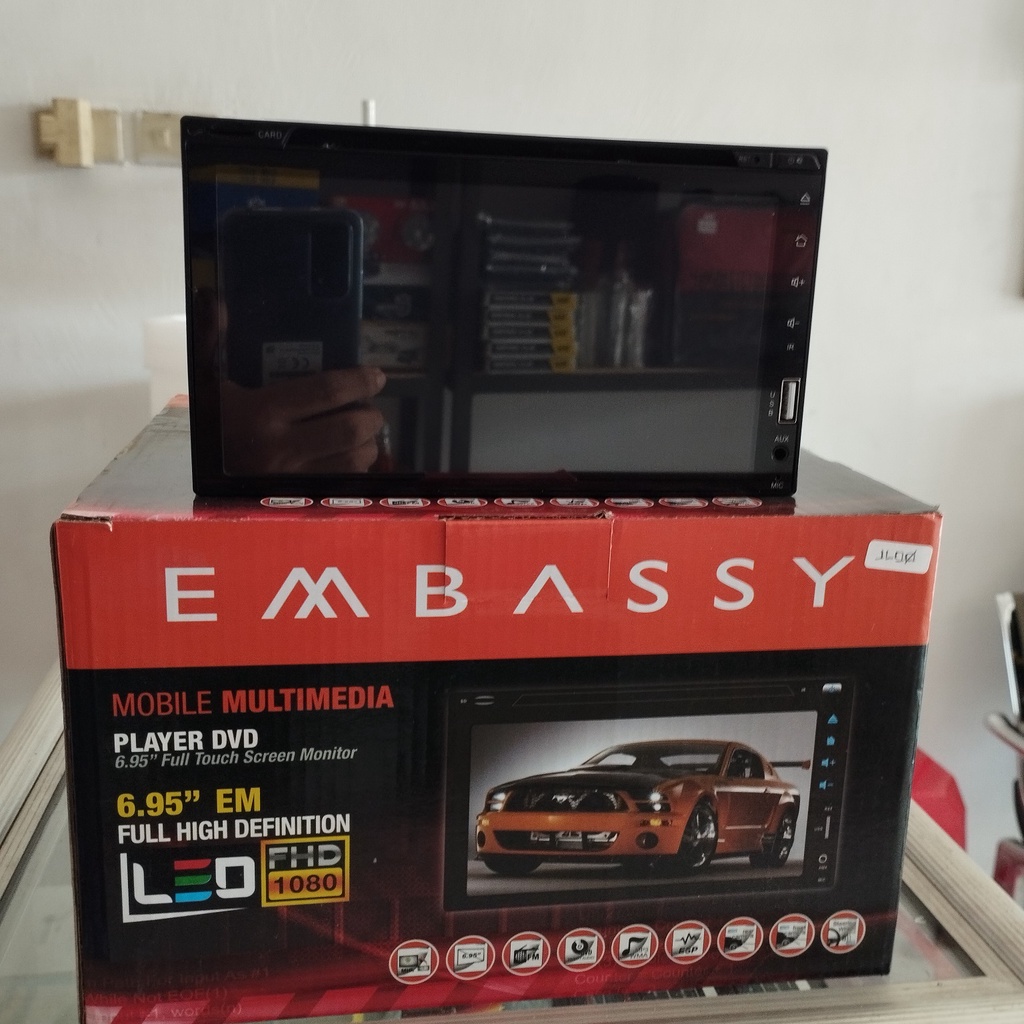 Jual Head Unit Double Din DVD 7 Inch Embassy | Shopee Indonesia