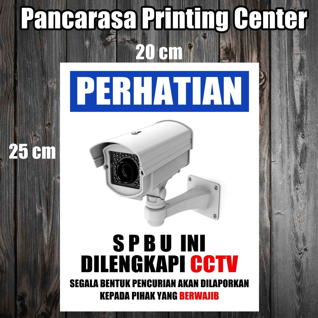 Jual CCTV 33 SPBU Sticker safety sign warning sign camera Stiker ...