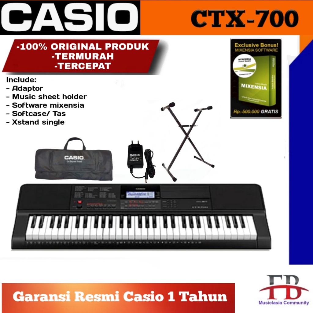 Jual Keyboard Casio CTX 700 / Alat musik Keyboard CT-X 700 / CTX-700 ...