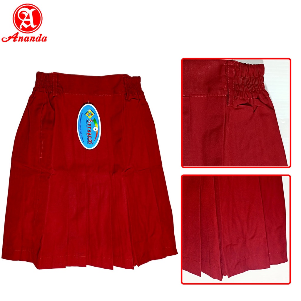Jual Rok Sekolah Pendek Seragam Merah Sd Rempel | Shopee Indonesia