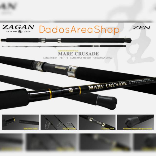 Jual Zen X EA ZAGAN MARE CRUSADE Ultimate GT Popping Rod 802 PE 7-8 ...