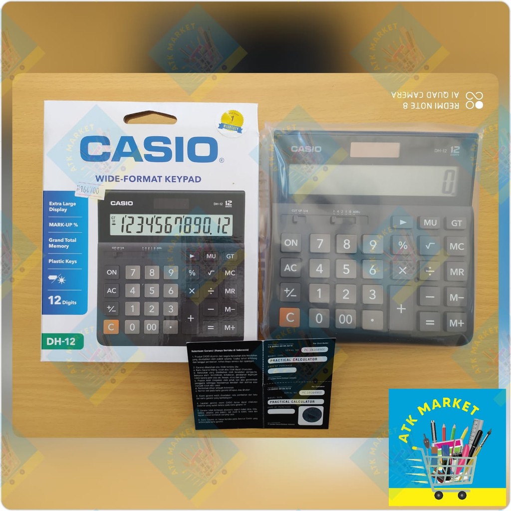 Jual CASIO Calculator DH-12 (12Digit) , DH-14 (14 Digit) & DH-16 (16 Digit) . Kalkulator meja ...