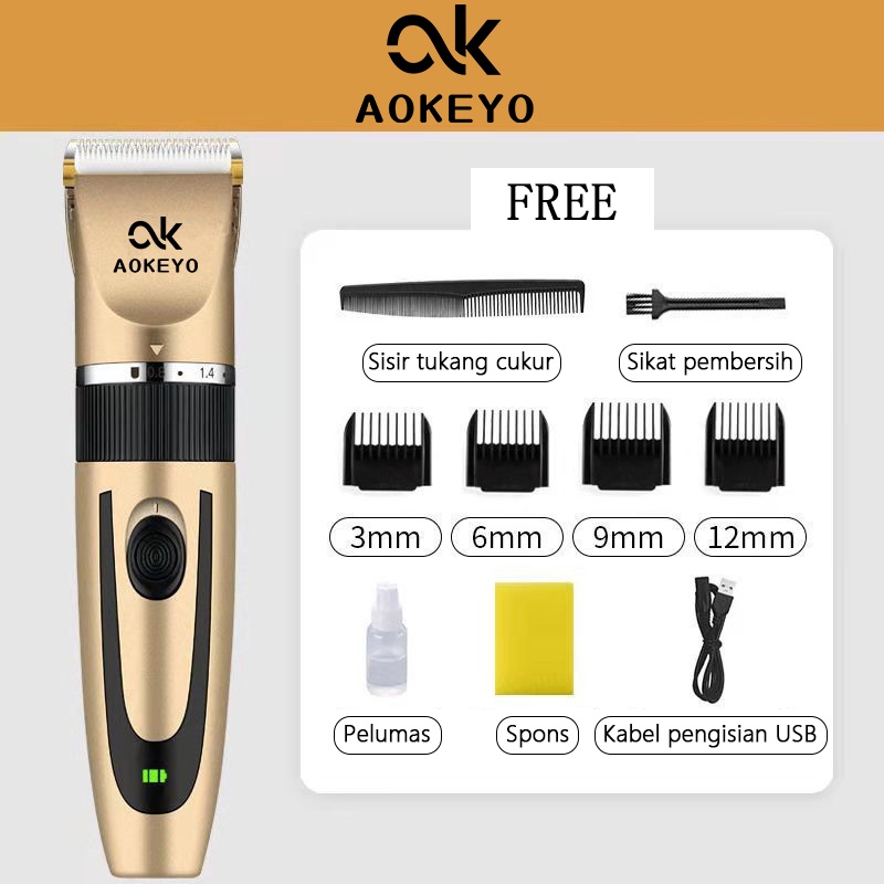 Jual AOKEYO Alat Cukur Rambut Elektrik / Hair Clipper / Alat Potong ...