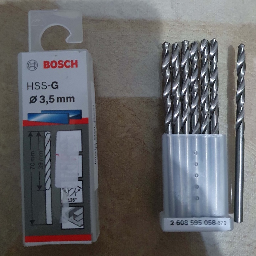 Jual Bosch Mata Bor 3,5 mm HSS-G | Shopee Indonesia