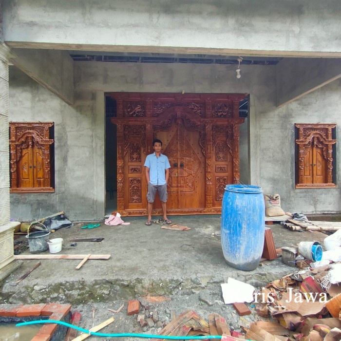 Jual gebyok pintu dan jendela rumah kayu jati toko KJ | Shopee Indonesia