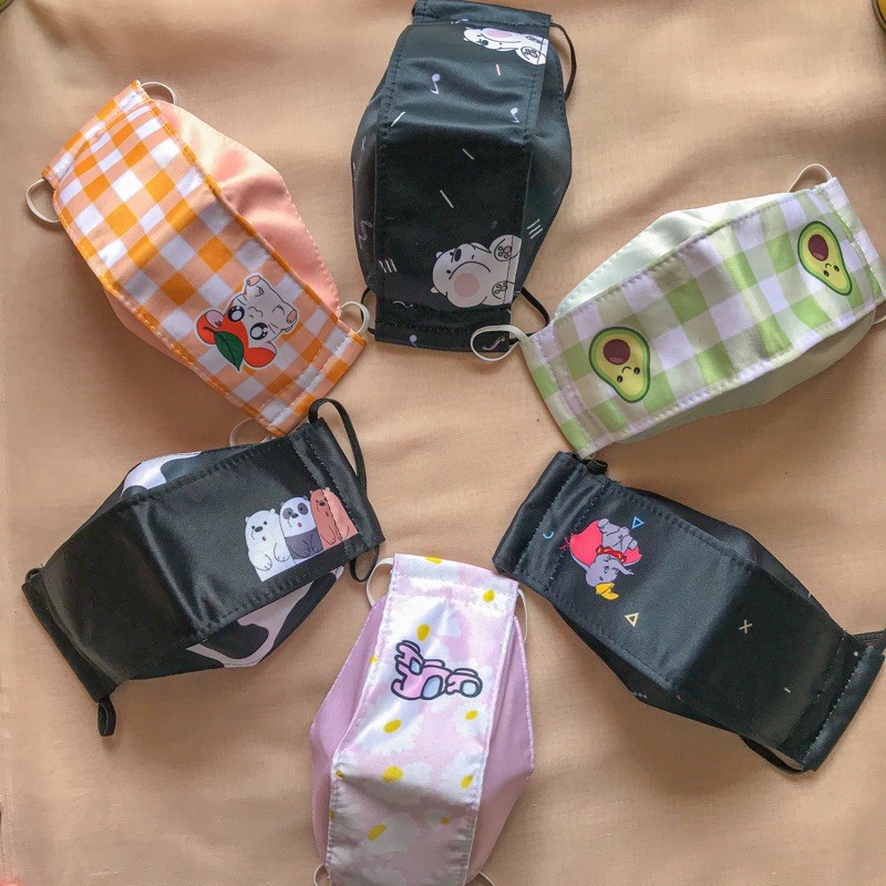 Jual Masker Kain 3D (3 PLY) | Masker Non Medis Katun Premium | Shopee ...