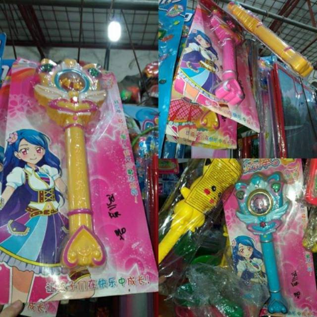 Jual Tongkat peri pikachu bunyi lampu suara pink biru kuning | Shopee ...