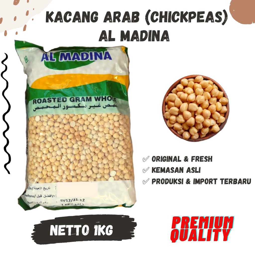 Jual KACANG ARAB 1KG Matang Chickpeas Roasted Gram Whole 1 kg Humus ...