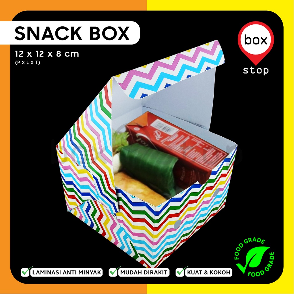 Jual Dus Snack - Snack Box - Kotak Snack - Kue Bolu - CHEVRON- S (20 ...