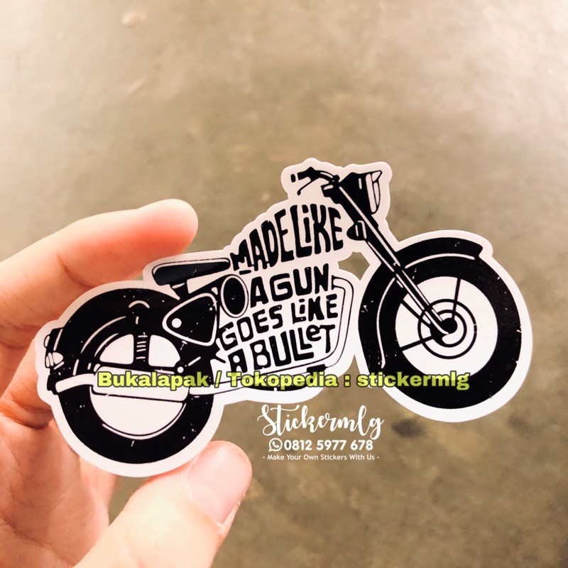 Jual Sticker Made like a gun goes like a bullet triumph decal motor ...