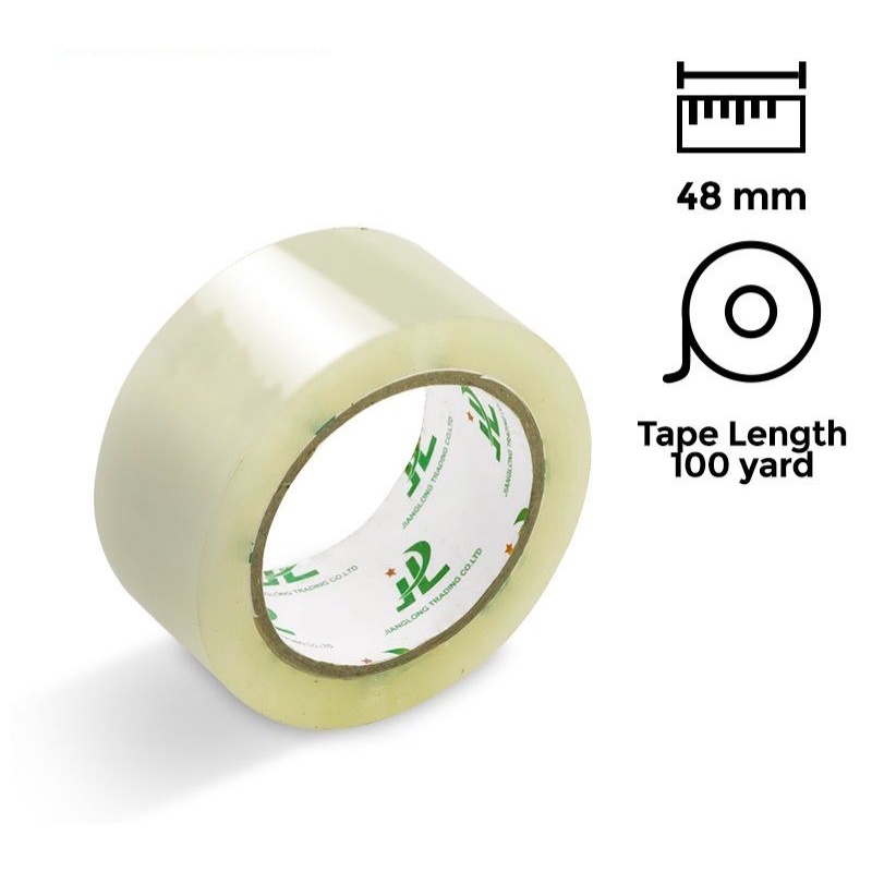 Jual Lakban Bening / Opp Tape 48mm x 100 Yard x 48 Micron | Shopee ...