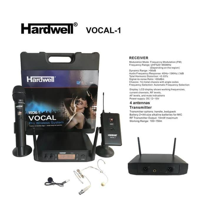 Jual Mic Wireless Hardwell Vocal1 Pjh Original Microphone Pegang Jepit Headset Vocal 1 Jrk50m ...