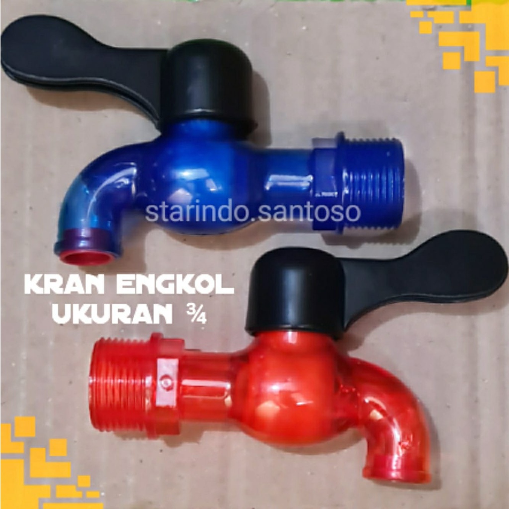 Jual KRAN ENGKOL PVC 3/4 1/2 kran tembok transparan lotus pipa keran ...