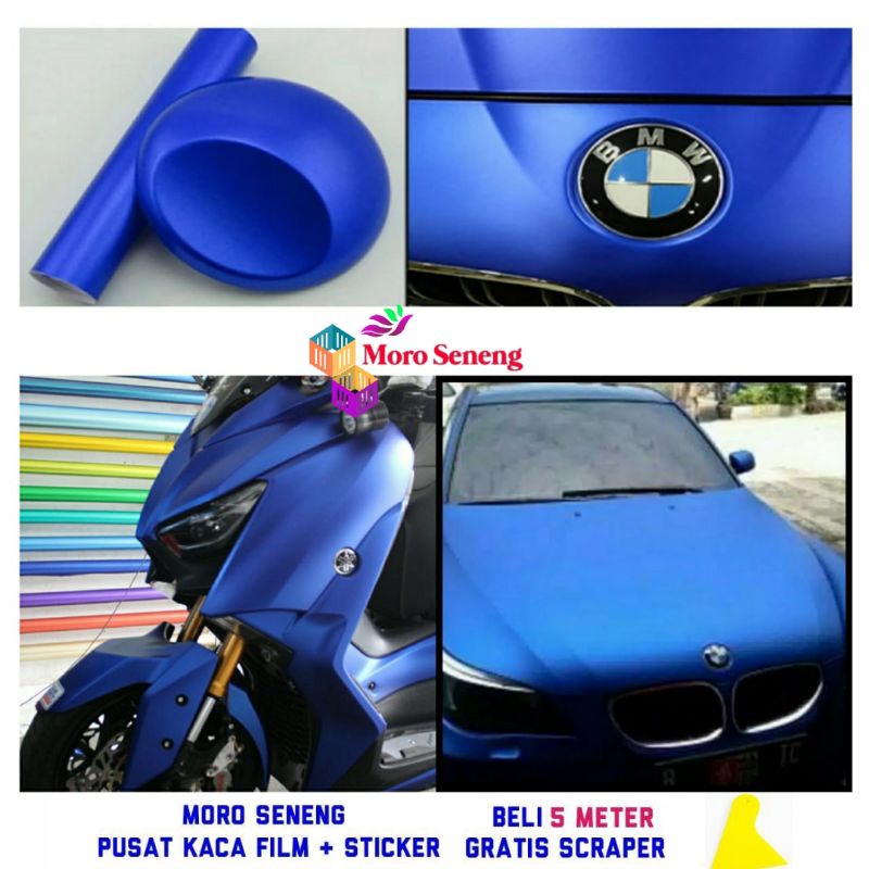 Jual STIKER WARNA BIRU DOFF/ STIKER BLUE MATTE/ STIKER MOTOR/STIKER ...