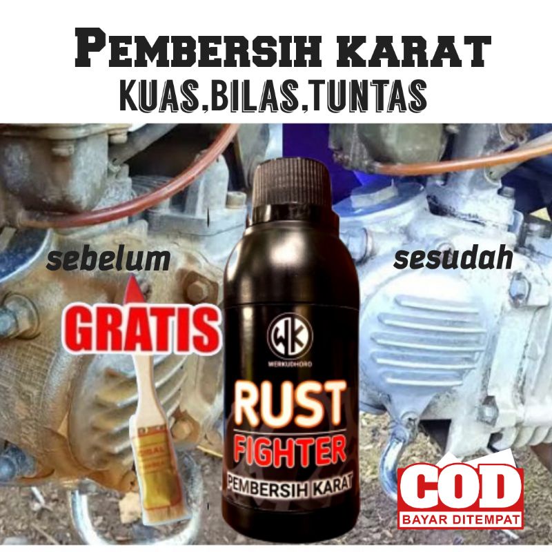 Jual Rust Fighter 250 ml cairan anti karat penghilang Pembersih Karat permukaan Besi, Baja ...
