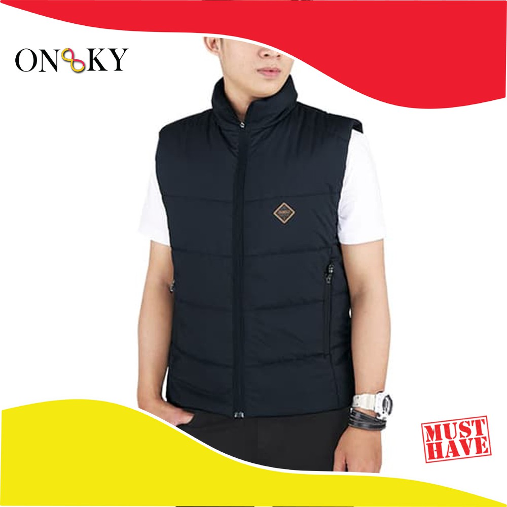 Jual Rompi Hitam Parasut Pria - Rompi Motor Pria - Rompi Kasual Pria ...