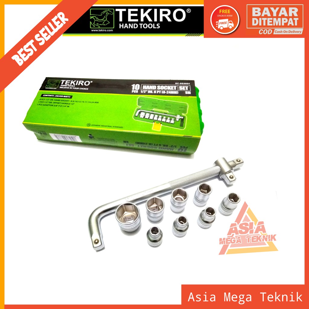 Jual 32 pcs KUNCI SOCK SET 10 PCS PVC TEKIRO HAND MATA SOK SOCKET SHOCK ...