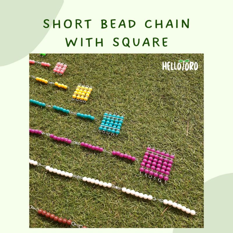 Jual Montessori Short Bead Chain with Square Skip Counting | Shopee ...