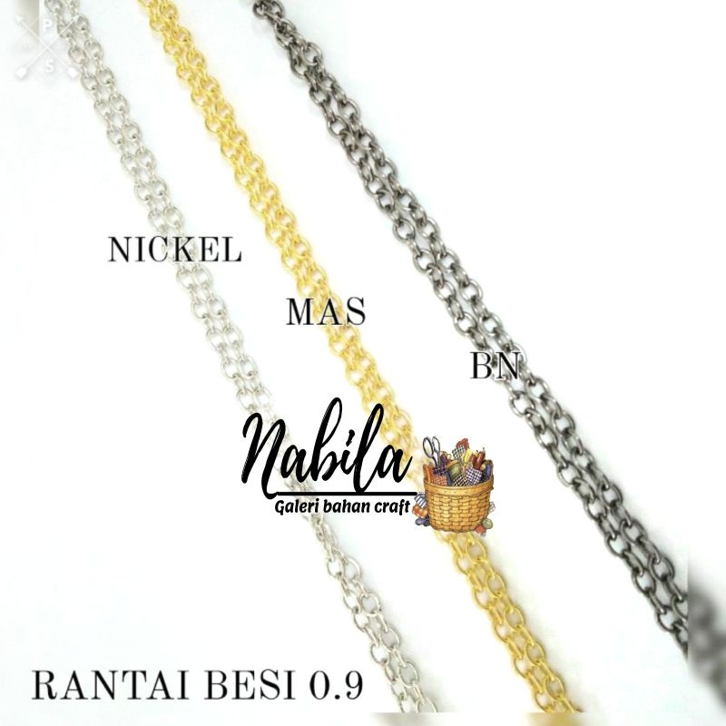 Jual (5mtr) Rantai Nuri uk. 0,9 bahan craft kerajinan tangan | Shopee ...