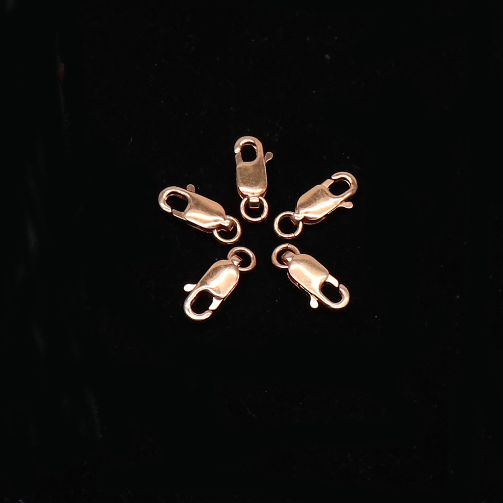 Jual BAHAN PERAK 925 Kokot Udang Ukuran 8 - 18 mm Warna Rose Gold ...