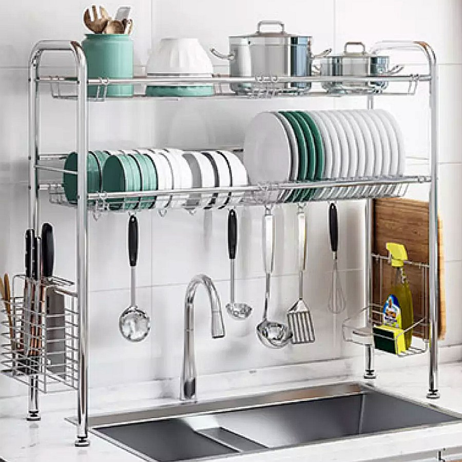 Jual Rak Peniris Piring Rak Dapur Cuci Piring Di Atas Wastafel 2 Susun ...