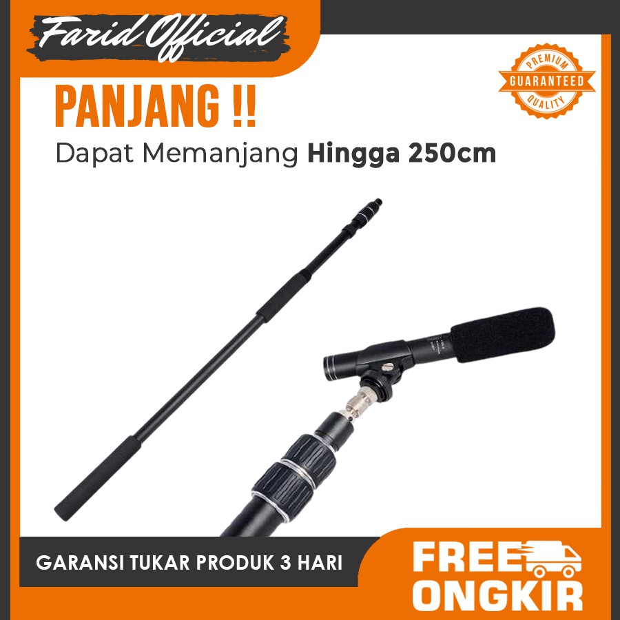 Jual Tiang Mikropon Micropon Boom Pole Microphone 2.5 Meter | Shopee ...
