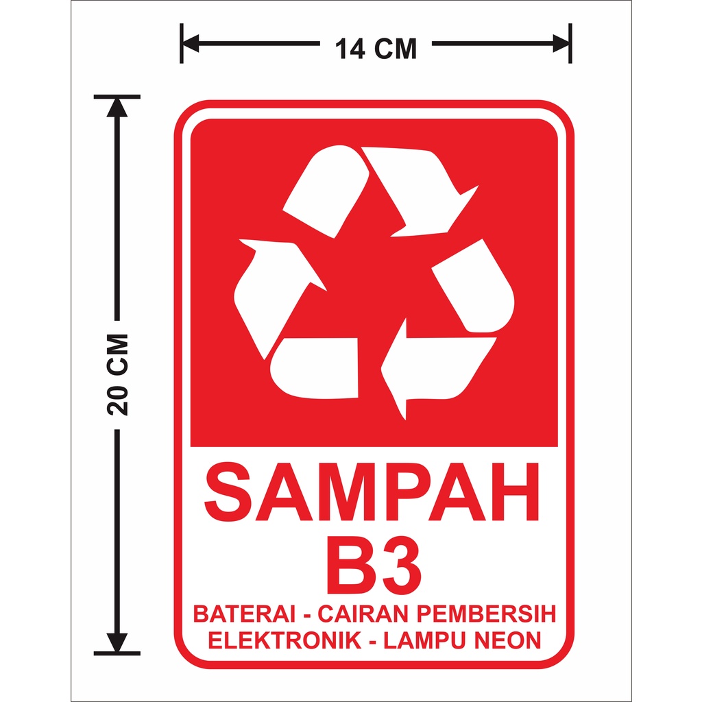 Jual Stiker / Label Stiker / Stiker Penanda Tempat Sampah Medis / Non ...