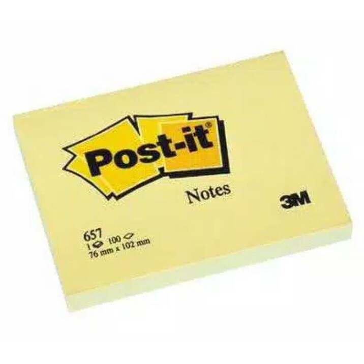 Jual Kertas Post It Besar Warna Kuning Sticky Notes Ukuran 76mm x 101mm ...