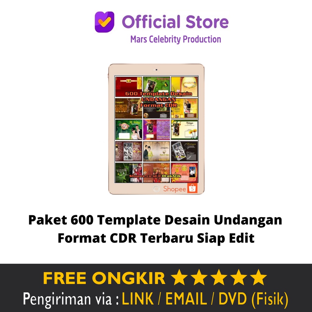 Jual Paket 600 Template Desain Undangan Format CDR Terbaru Siap Edit ...