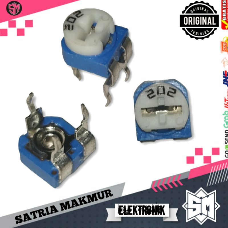 Jual Trimpot 202 - 2K ohm variabel resistor | Shopee Indonesia