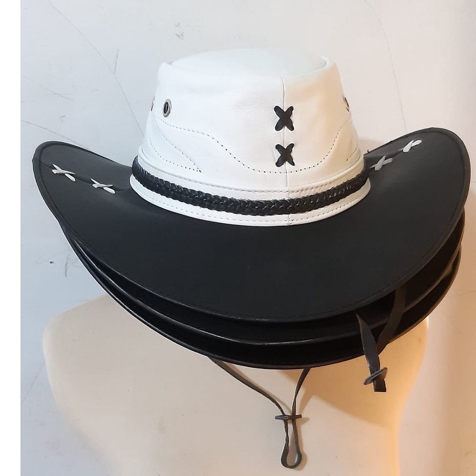 Jual Topi Kulit Asli Pria Model Topi Koboi Koboy Buatan Garut - Laken ...