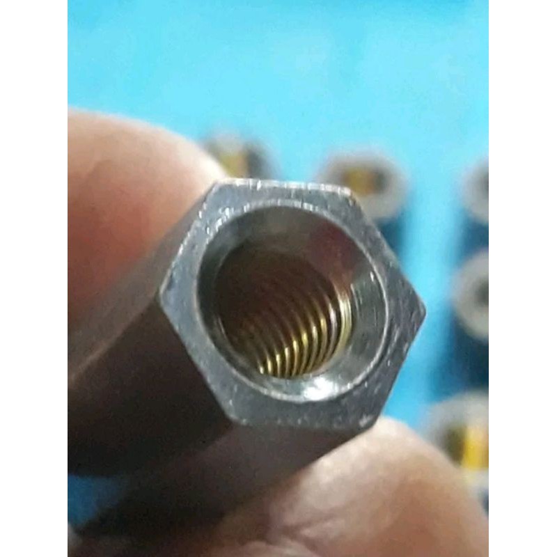 Jual mur 6mm long drat kuningan original nos kunci 10 | Shopee Indonesia