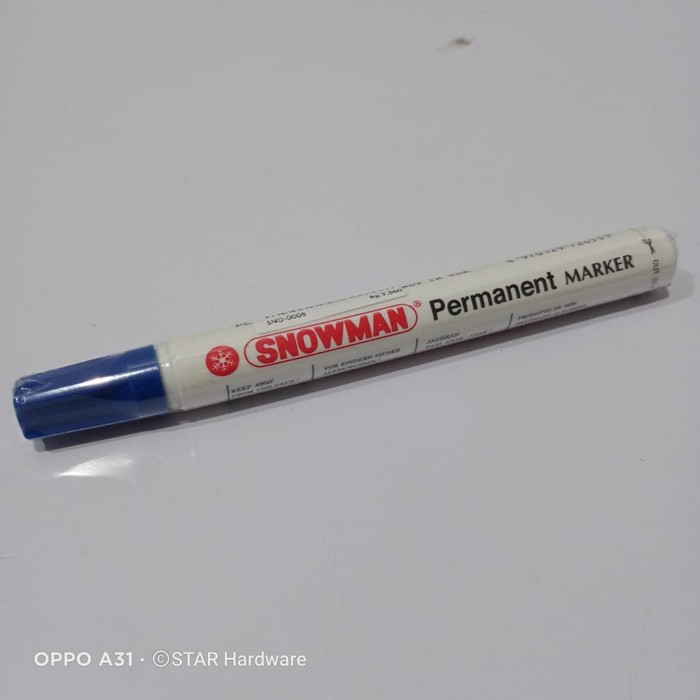 Jual Snowman Permanent Marker Spidol Tulis Permanen BG-12 Japan ...
