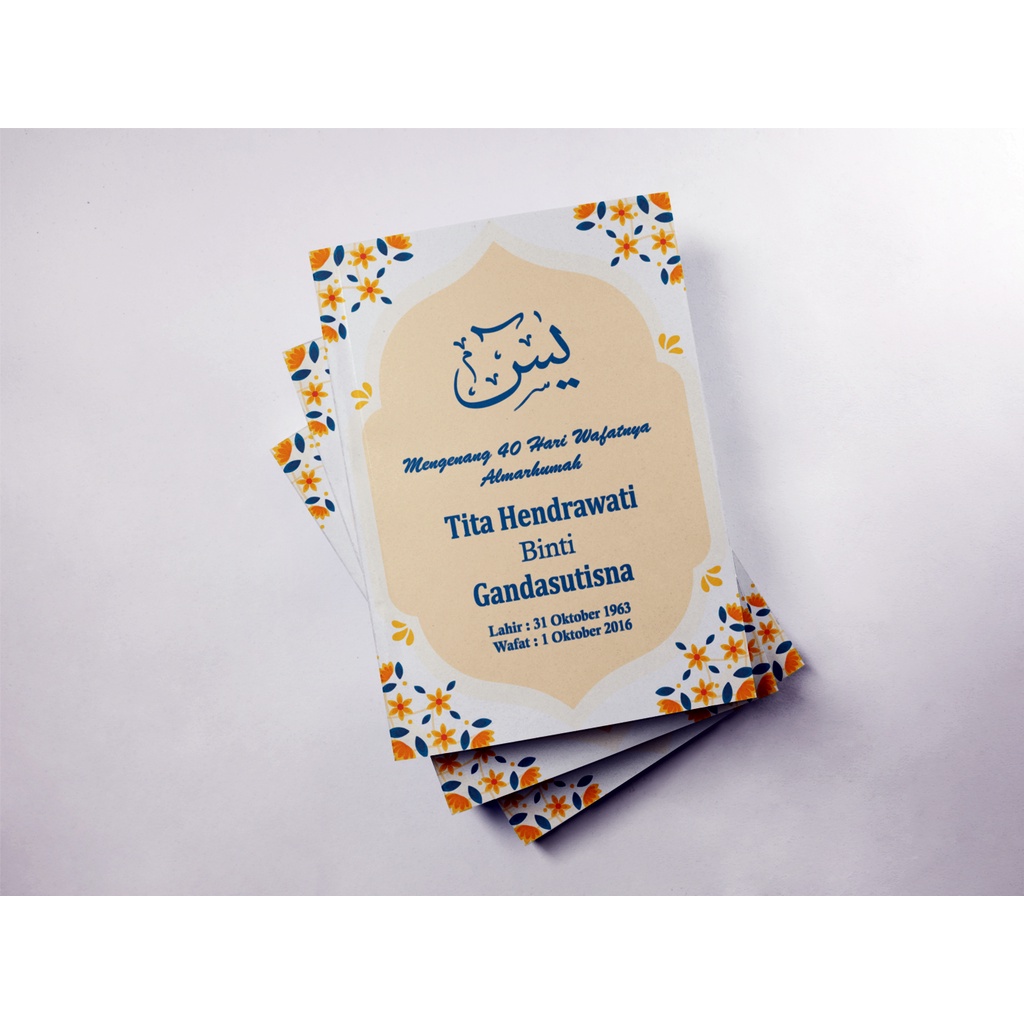 Jual Buku Yasin 128 Halaman Custom dan Tahlil Softcover Gratis Desain ...