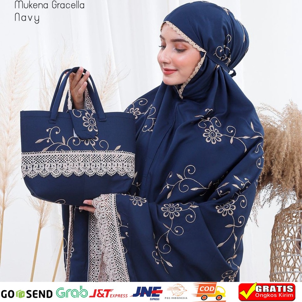 Jual MUKENA DEWASA GRACELLA BUNGA TERATAI | Shopee Indonesia