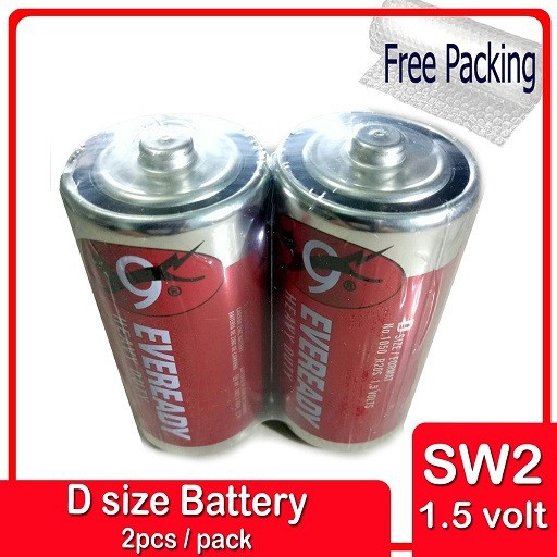Jual Baterai Battery Eveready Size D LR20 Ukuran Merah Besar 1,5 V ...