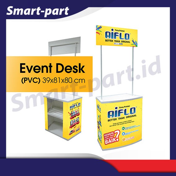 Jual EVENT DESK / BOOTH PORTABLE PVC UKURAN 39 x 81 x 80 Cm | Shopee ...