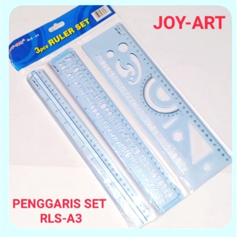 Jual JOYART Acrylic Ruller Set RLS A3 Penggaris Set 30 Cm Isi 3 Pcs | Shopee Indonesia