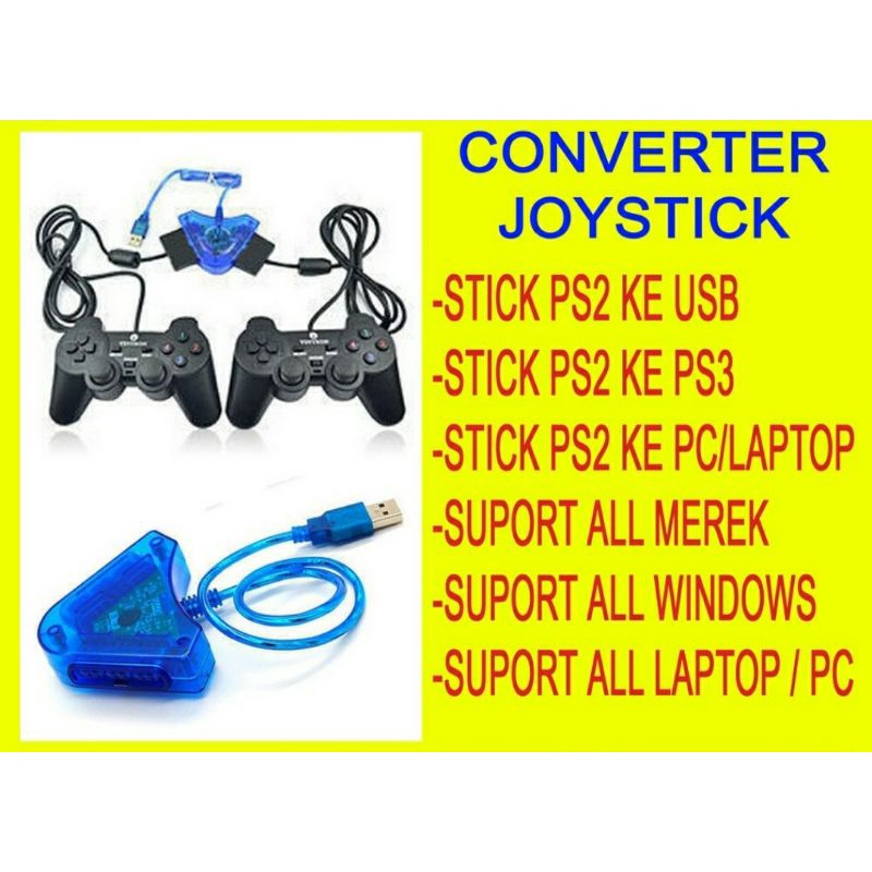 Jual Converter Double Lampu untuk Stik PS1 & PS2 ke PS3 & PC (Komputer ...