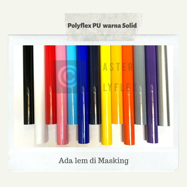 Jual Polyflex PU Korea Warna Solid Meteran Ada LEM di lapisan PET ...